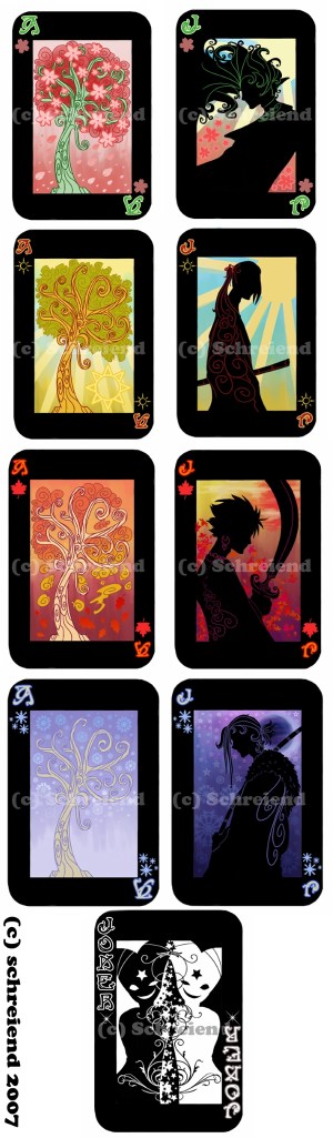 DeviantART: Seasons Playing Cards by Schreiend | PLAYING CARDS + ART ...