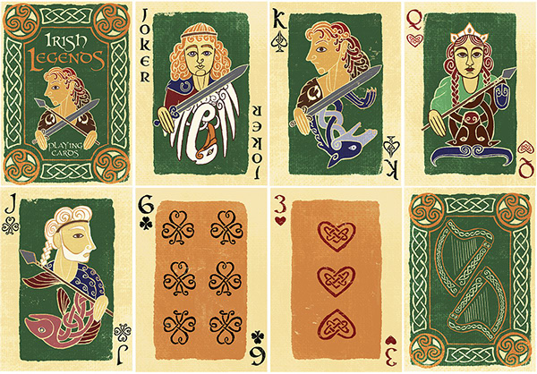 Bēhance: Irish Legends Playing Cards by Vivian Hansen | PLAYING CARDS ...